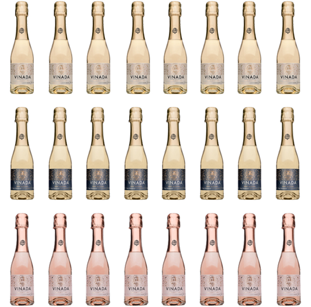 Vinada - Crispy Chardonnay, Sparkling Gold, Sparkling Rosé Variety Pack ...